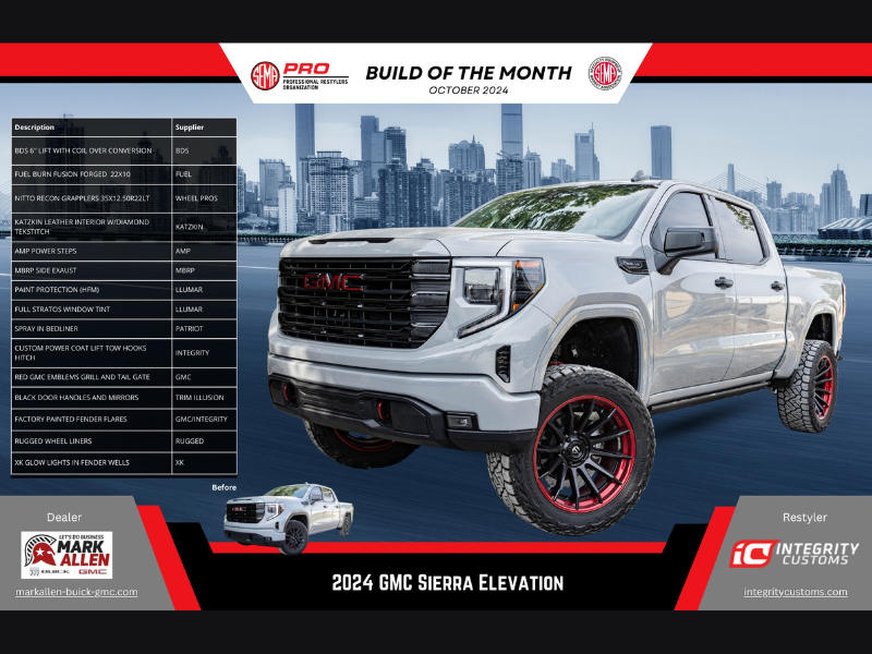 PRO Build of the Month: â 24 GMC Sierra Elevation by Integrity Customs ...
